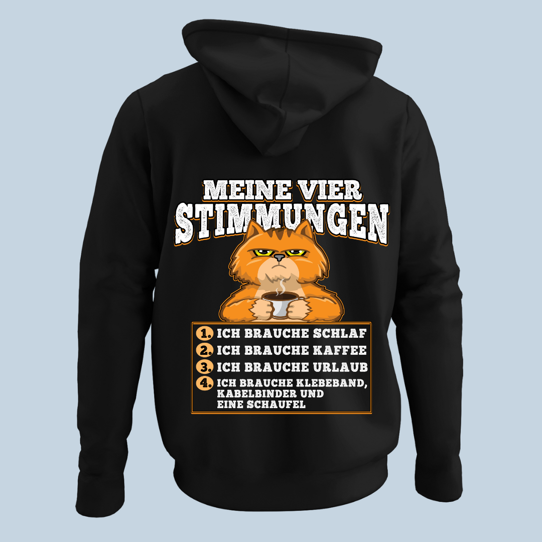 Vier Stimmungen - Hoodie Unisex Rückendruck