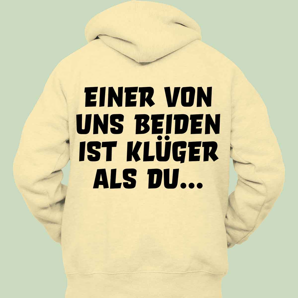 Klüger - Hoodie Unisex Rückendruck